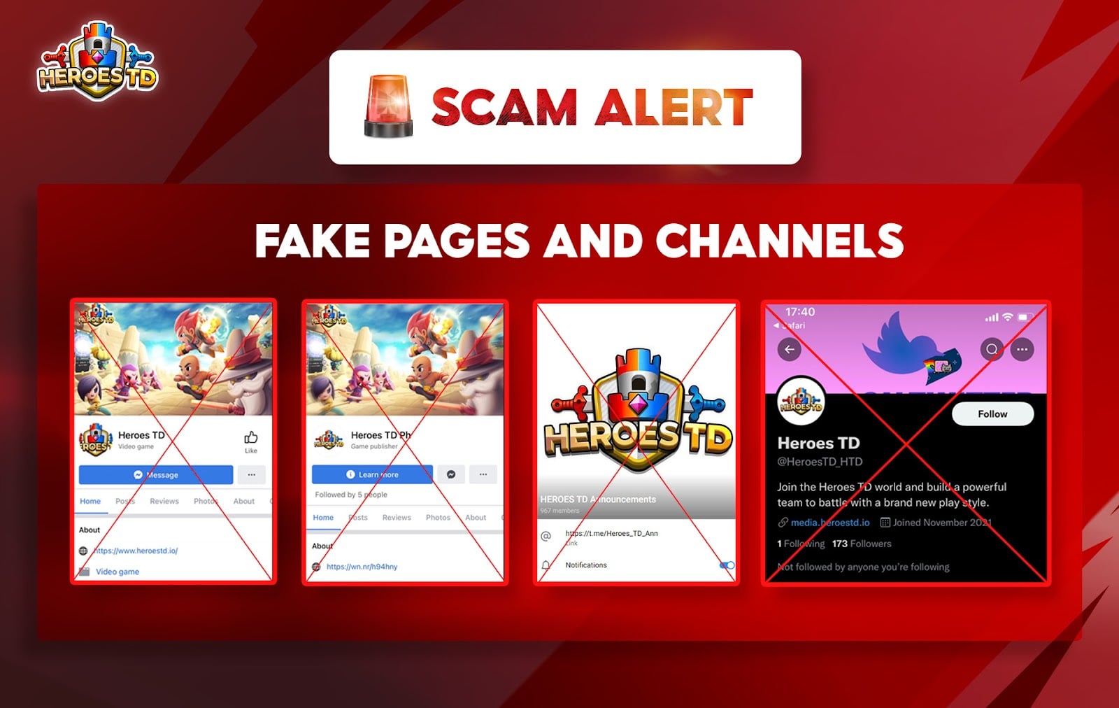 SCAM WARNING - FAKE PAGES AND CHANNELS - Free-to-Play & Play-to-Earn GameFi